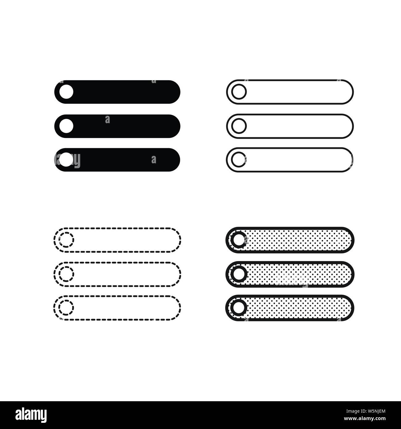 Menu icons vector Stock Vector Image & Art - Alamy