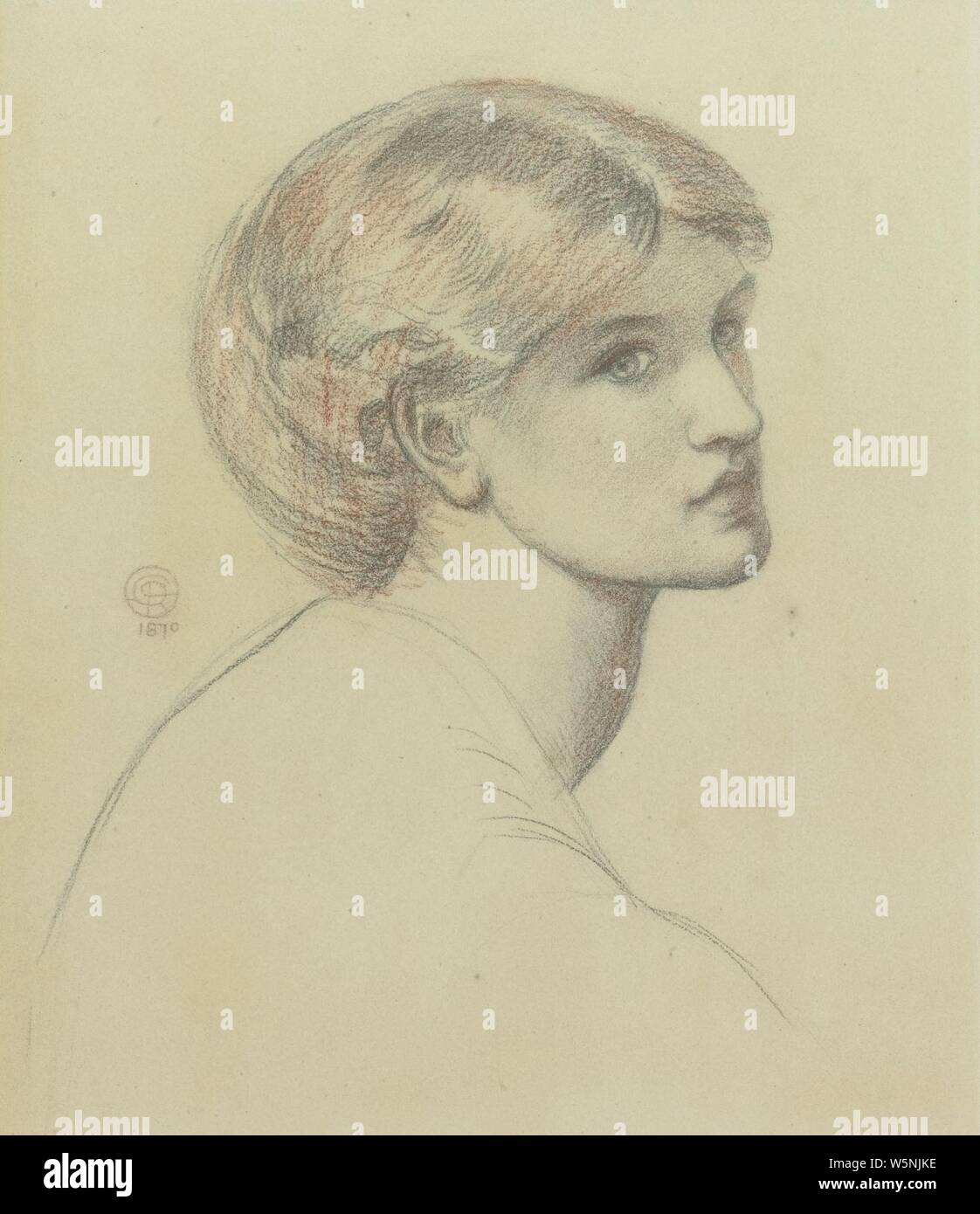 Dante Gabriel Rossetti - Alexa Wilding, A Study for Dante's Dream Stock ...