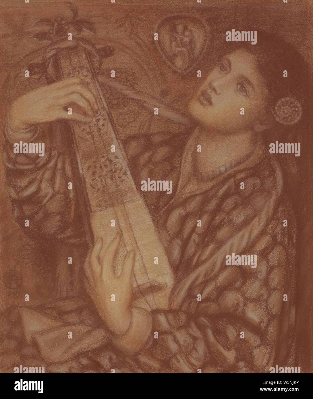 Dante Gabriel Rossetti - A Christmas Carol (chalk Stock Photo - Alamy