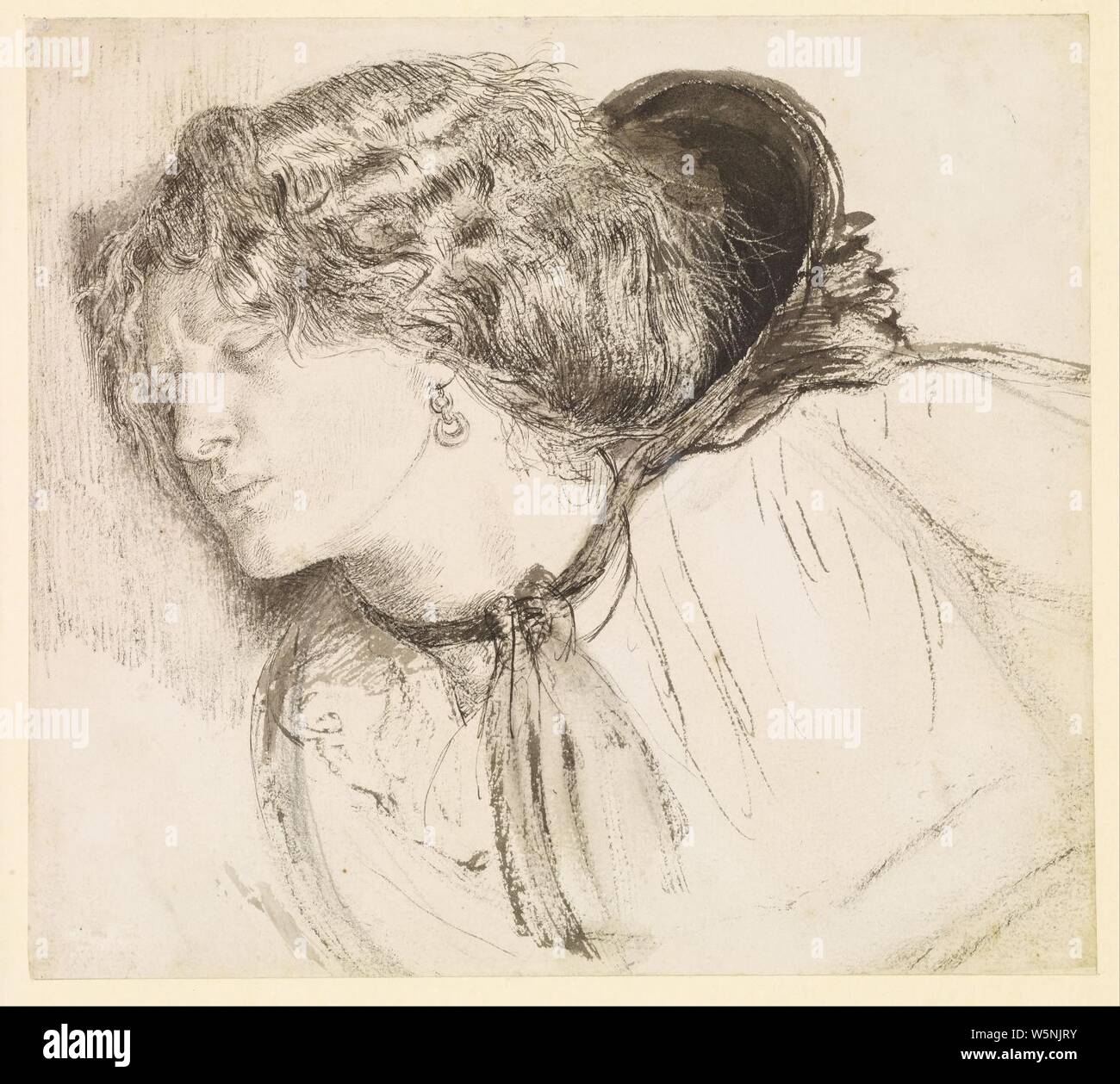 Dante Gabriel Rossetti - Found - Study for the Head of the Girl Stock ...