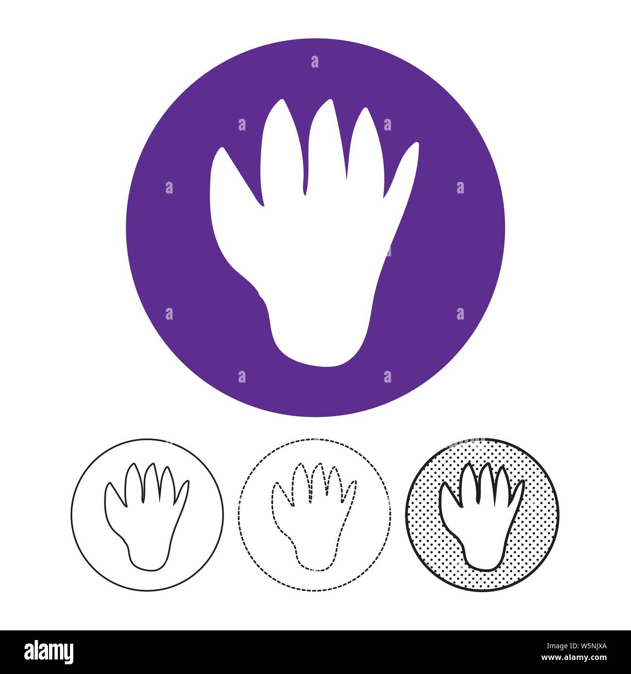 Animal footprint Icon Vector Stock Vector Image & Art - Alamy