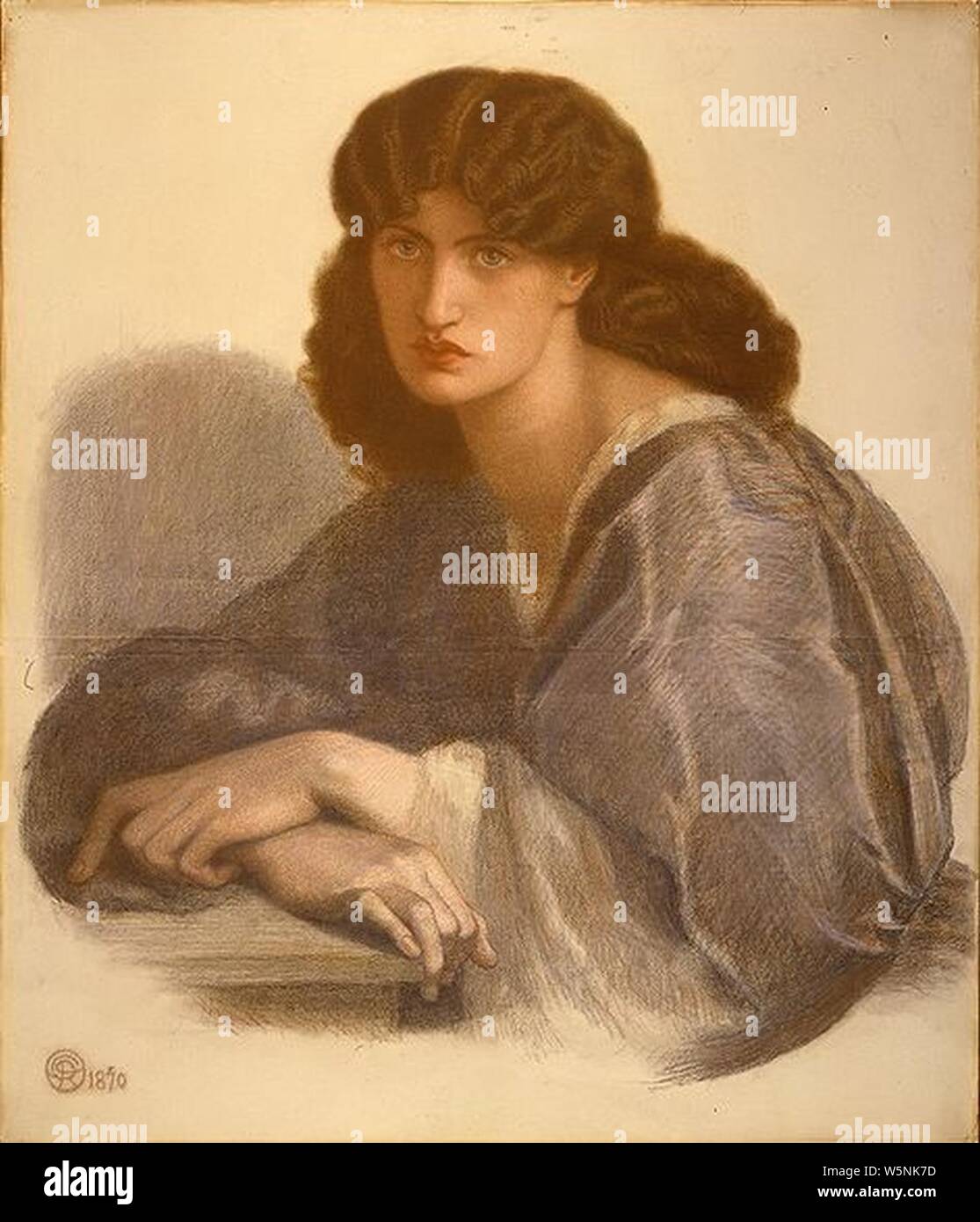 Dante Gabriel Rossetti - La Donna della Finestra (finished drawing ...
