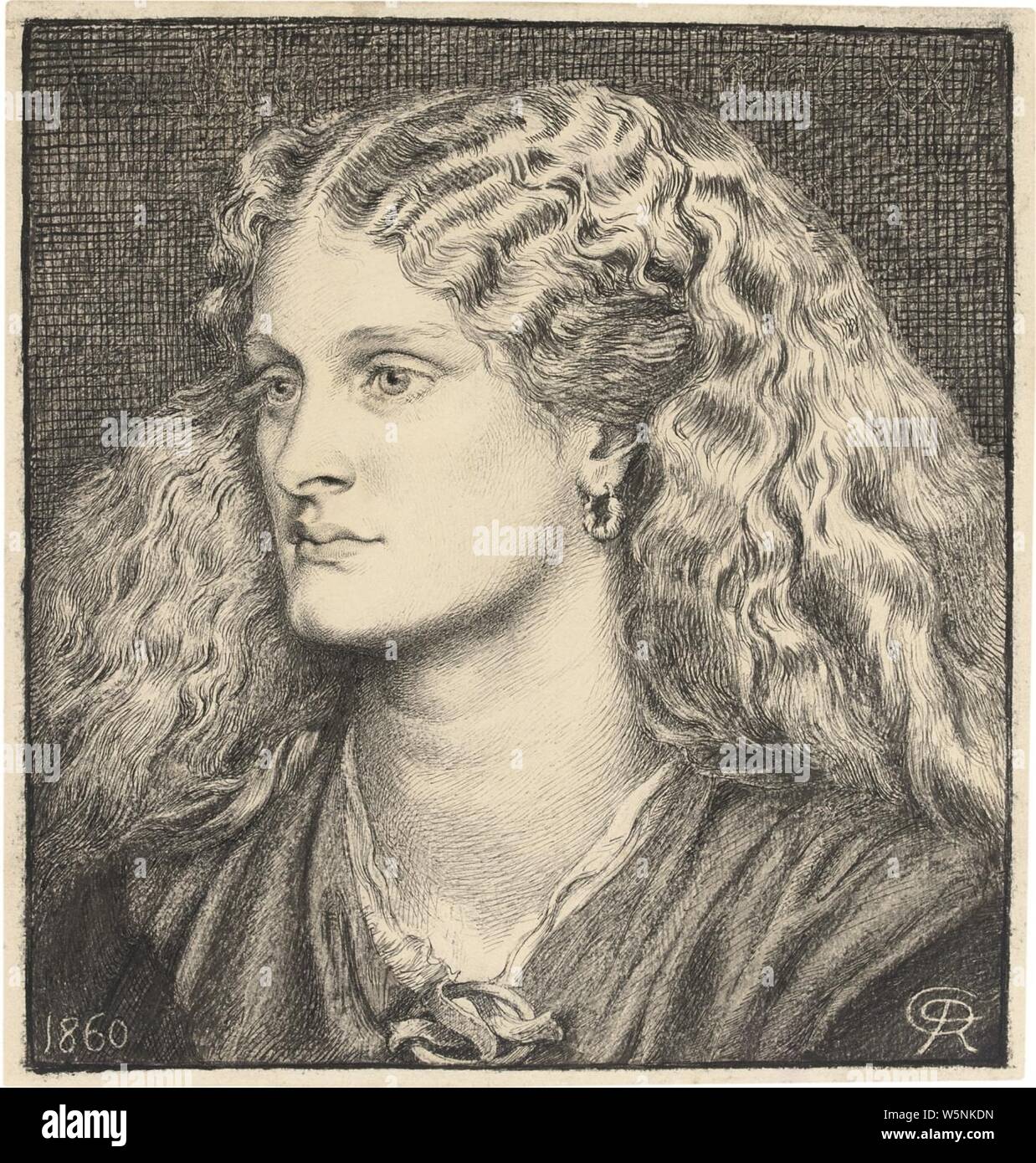 Dante Gabriel Rossetti - Portrait of Annie Miller Stock Photo - Alamy