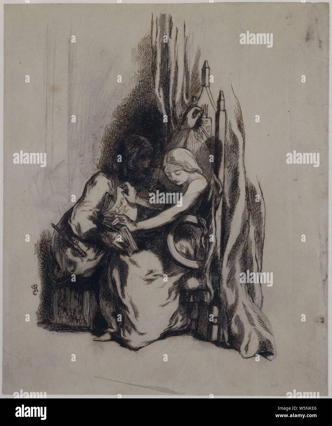 Dante Gabriel Rossetti - Paolo and Francesca da Rimini (1846-1848 circa ...