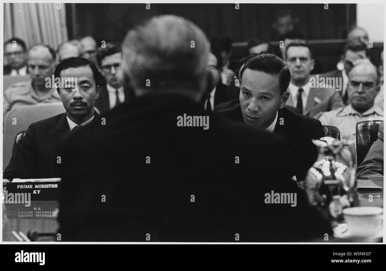 Honolulu Conference: Prime Minister Nguyen Cao Ky (South Vietnam) and ...