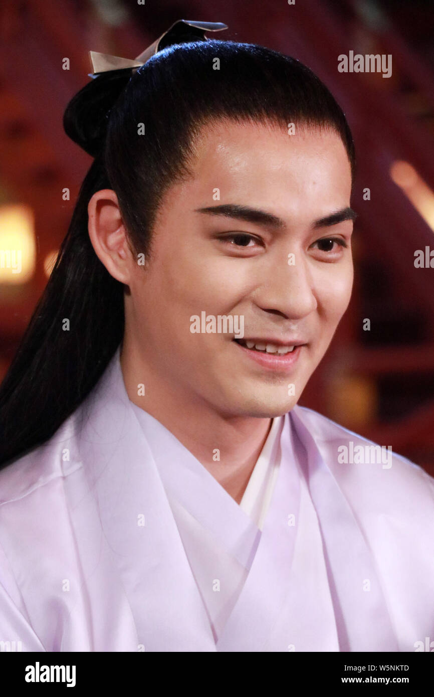 --FILE--Taiwanese actor Vic Chou is interviewed on set of the TV series ...