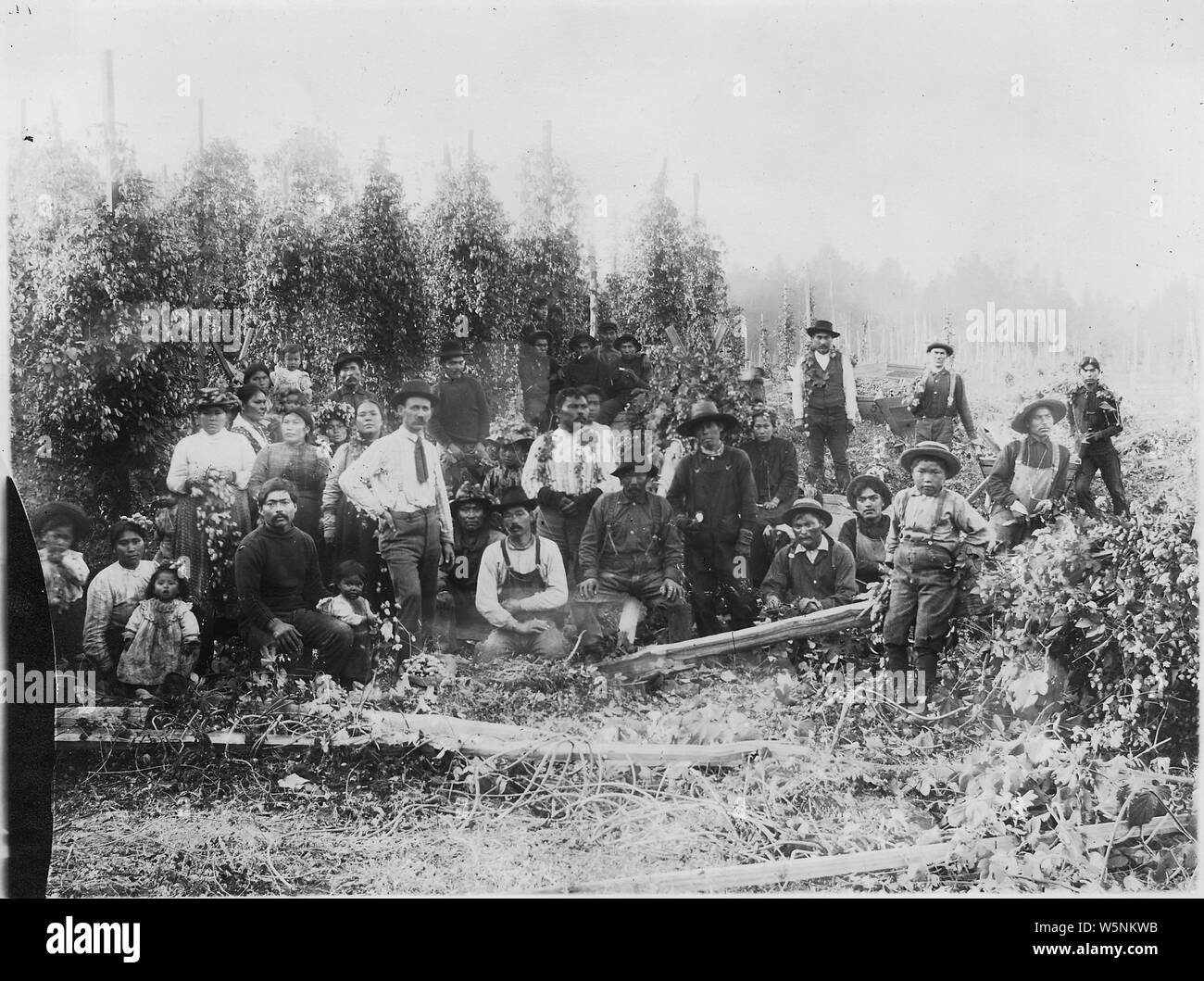 Hop pickers in the state of Washington. Taken by Henry Haldane. Group ...