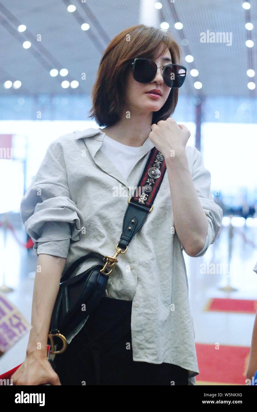 Chinese actress Claudia Wang or Wang Likun arrives at the Beijing ...