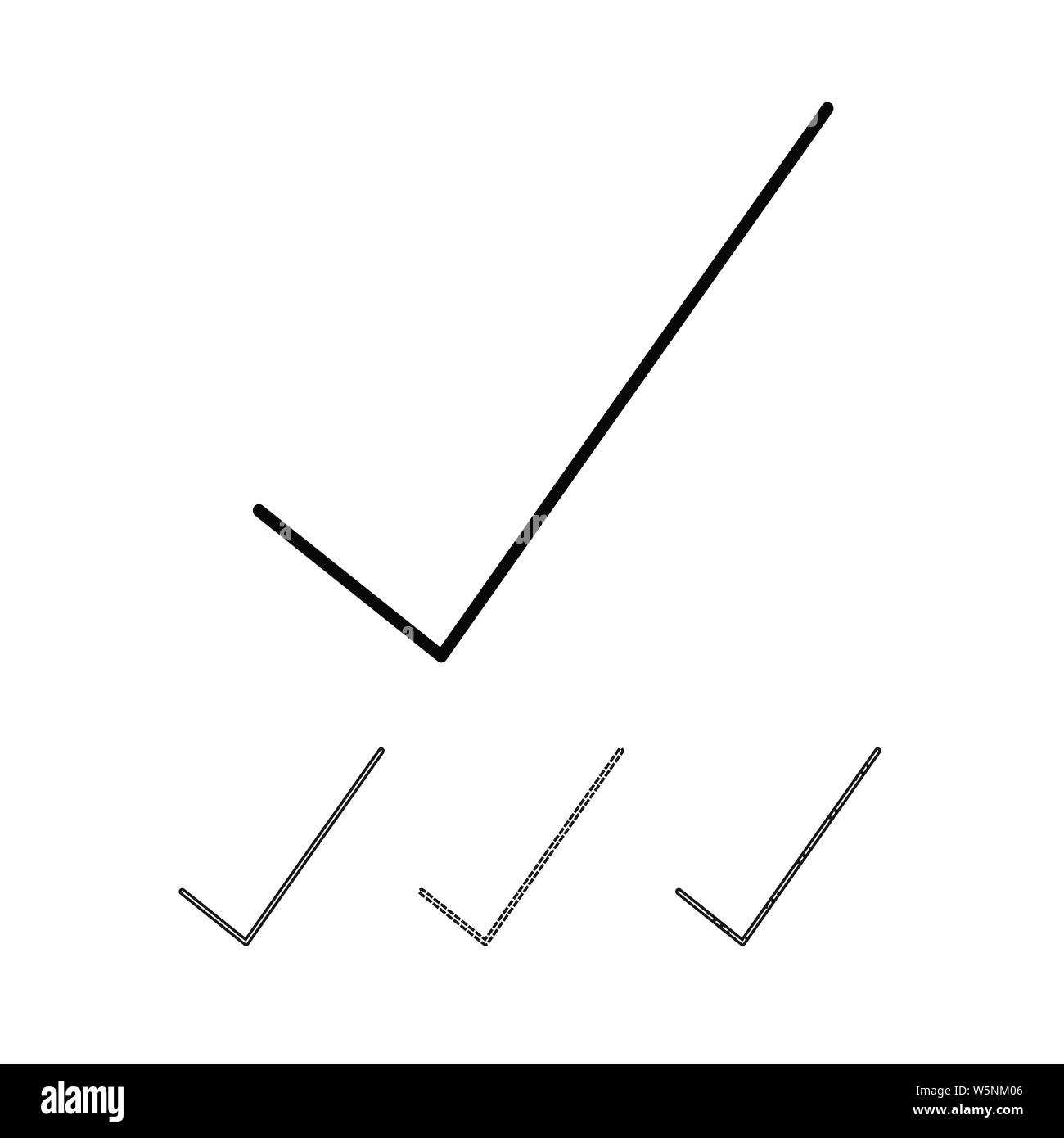 Check mark icon vector Stock Vector Image & Art - Alamy