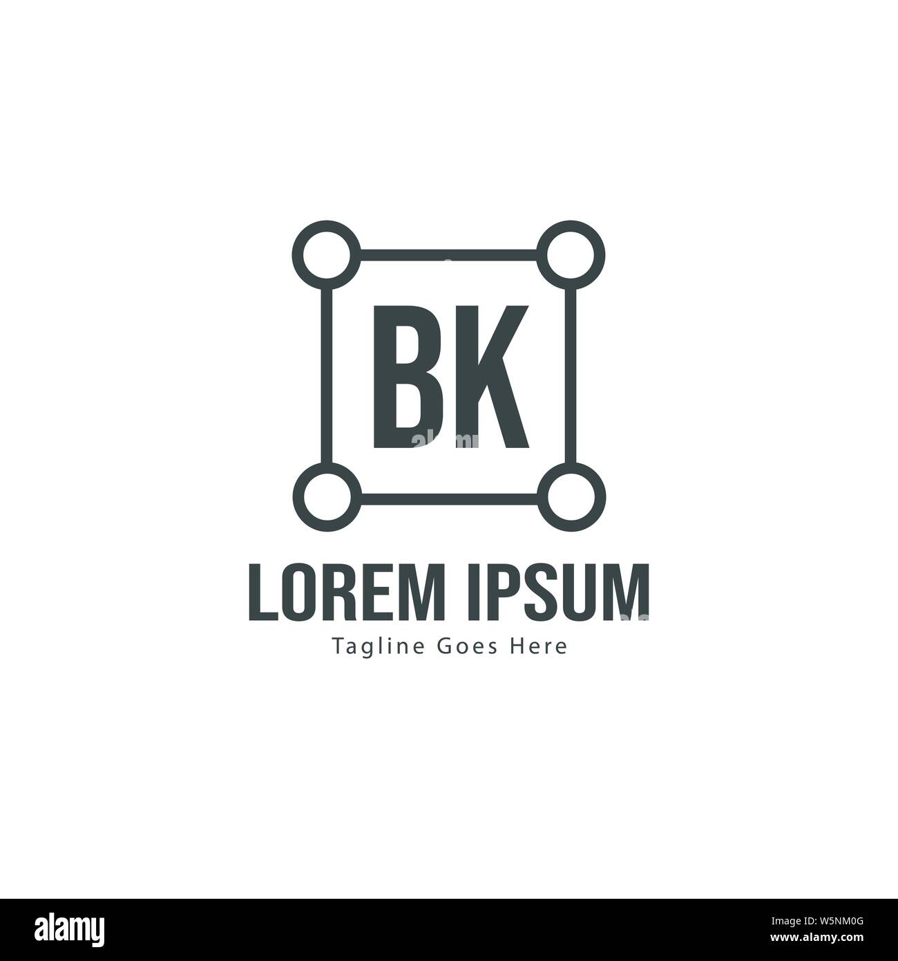 BK Letter Logo Design. Creative Modern BK Letters Icon Illustration ...