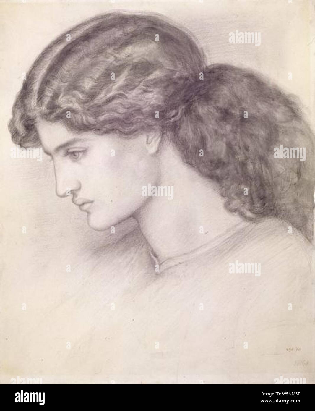 Dante Gabriel Rossetti - The Seed of David (study for head of Virgin ...