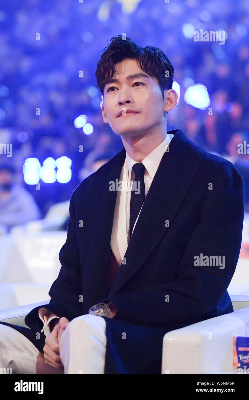 --FILE--Chinese actor Zhang Han attends an awards ceremony in Beijing, China, 12 December 2018 ...