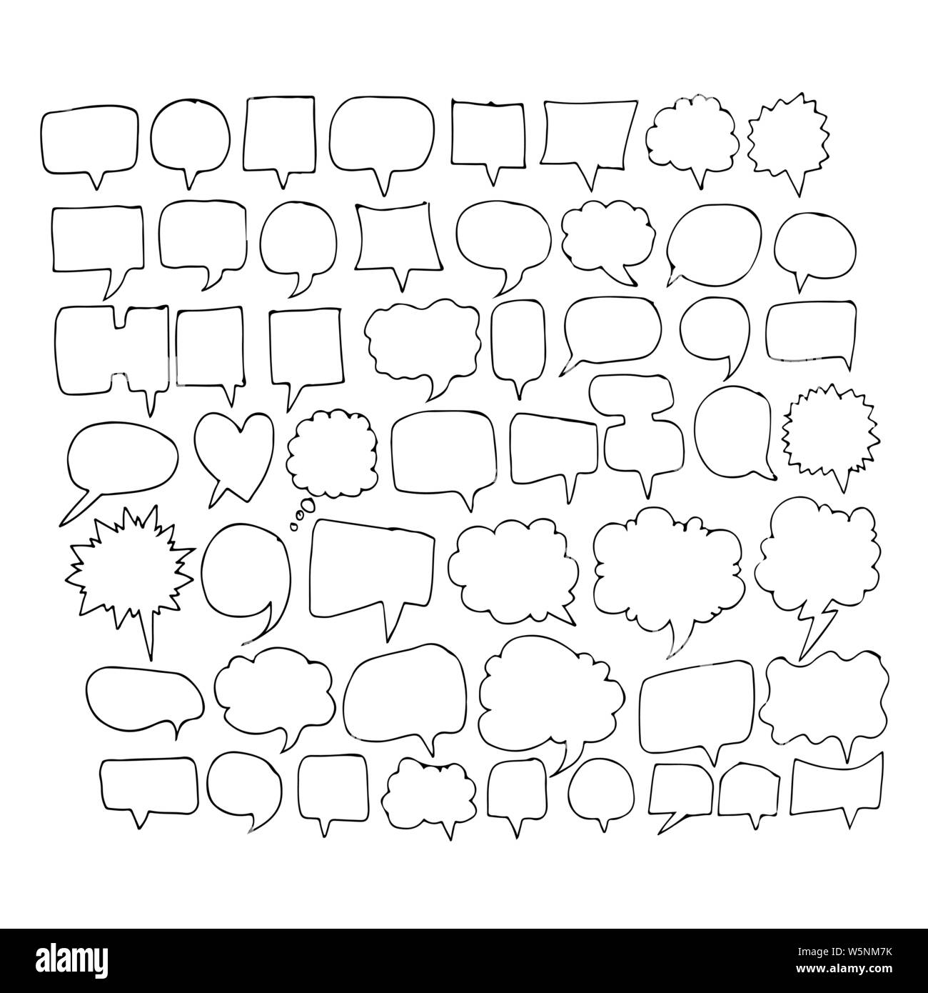 Speech Bubble icon hand drawn Stock Vector Image & Art - Alamy