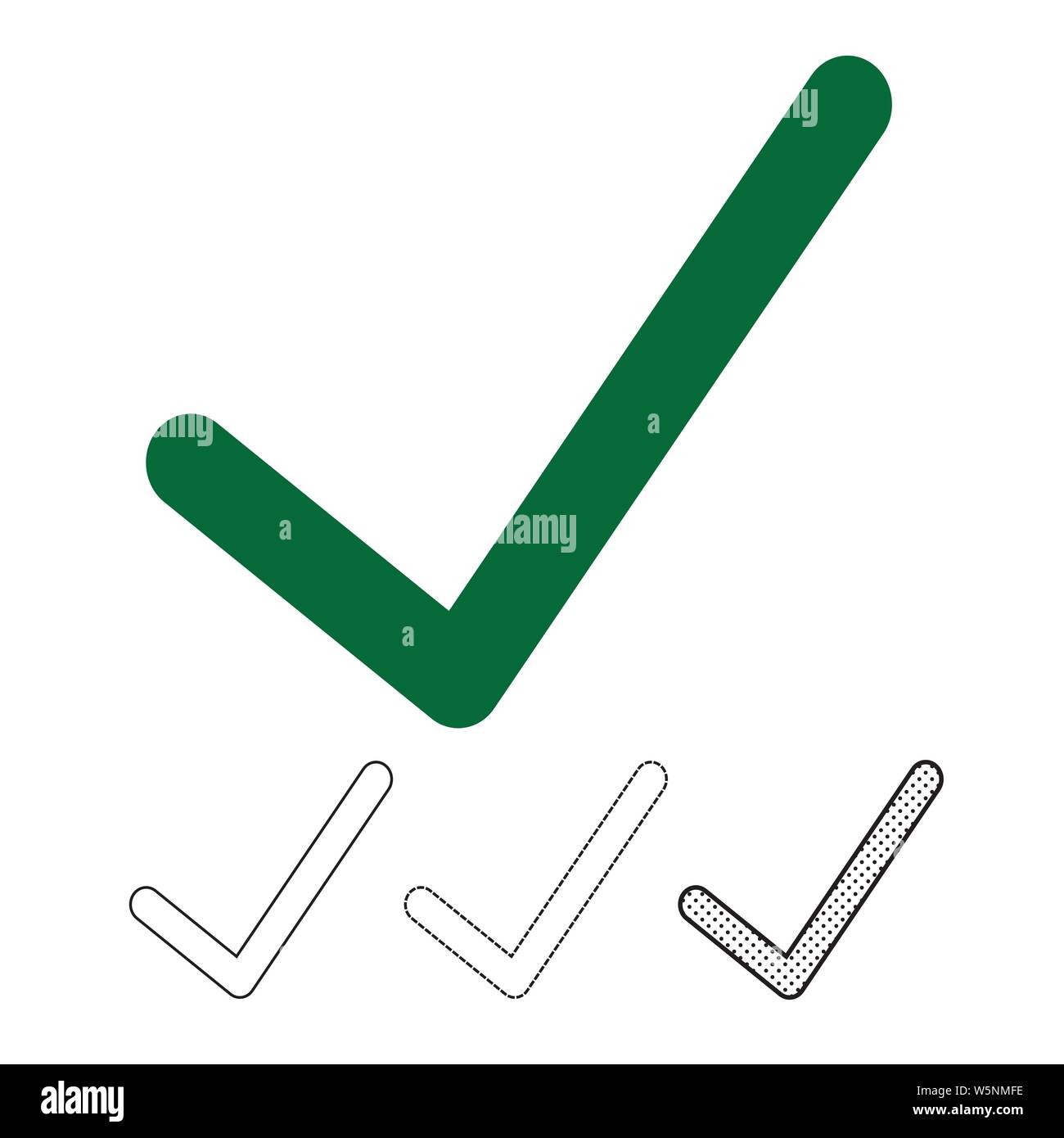 Check mark icon vector Stock Vector Image & Art - Alamy