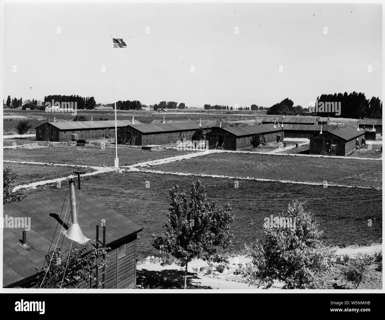 Housing in a Japanese Relocation camp Stock Photo - Alamy