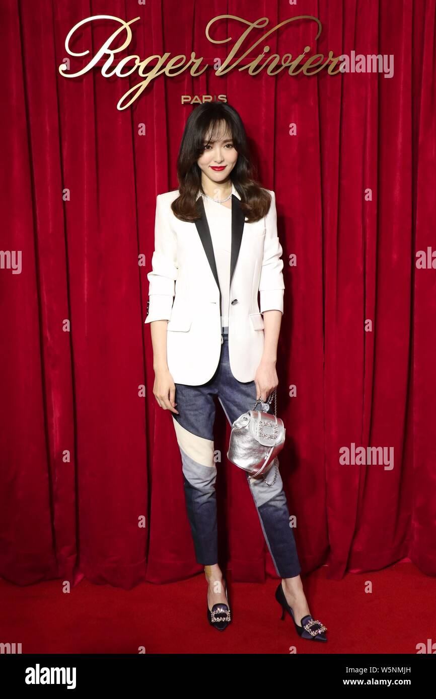 Chinese actress Tiffany Tang or Tang Yan attends the launch of Roger ...