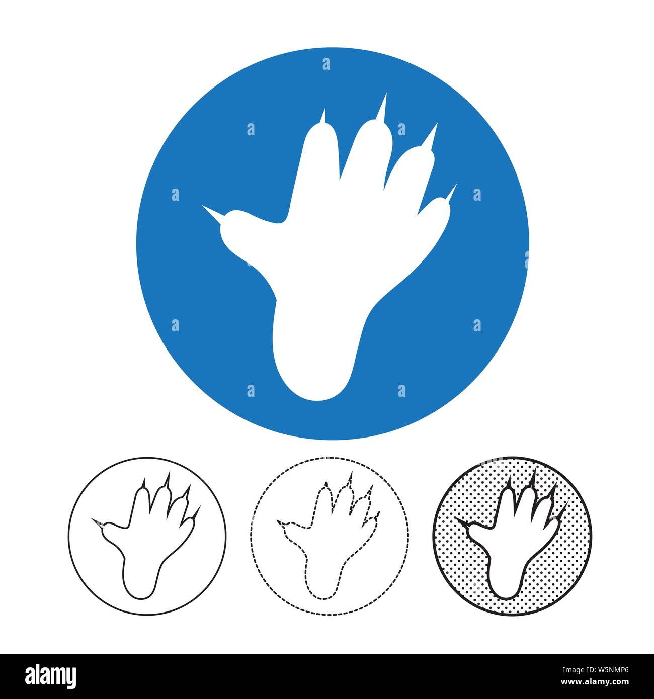 Animal footprint Icon Vector Stock Vector Image & Art - Alamy