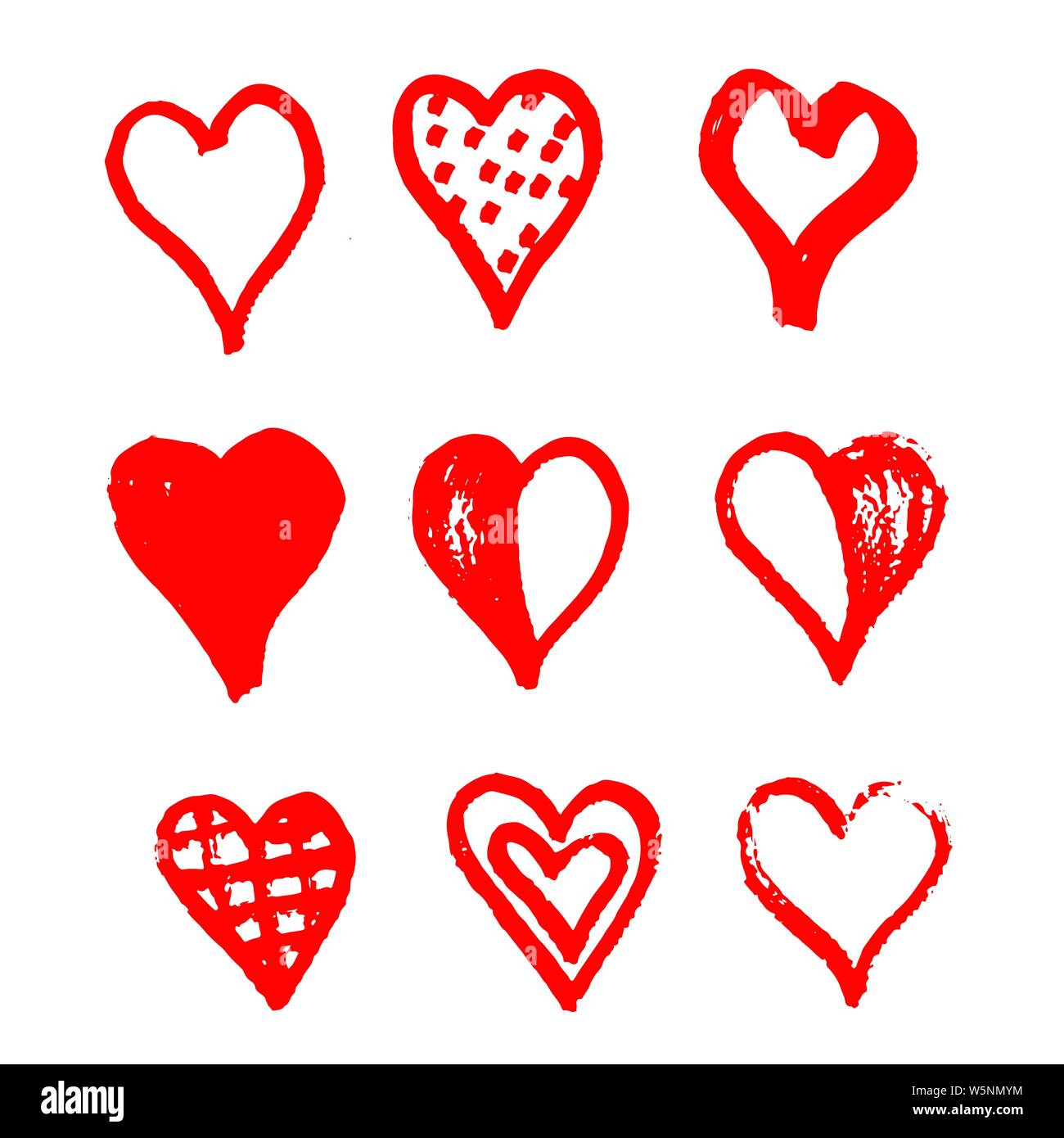 Hand drawn heart icon design Stock Vector Image & Art - Alamy