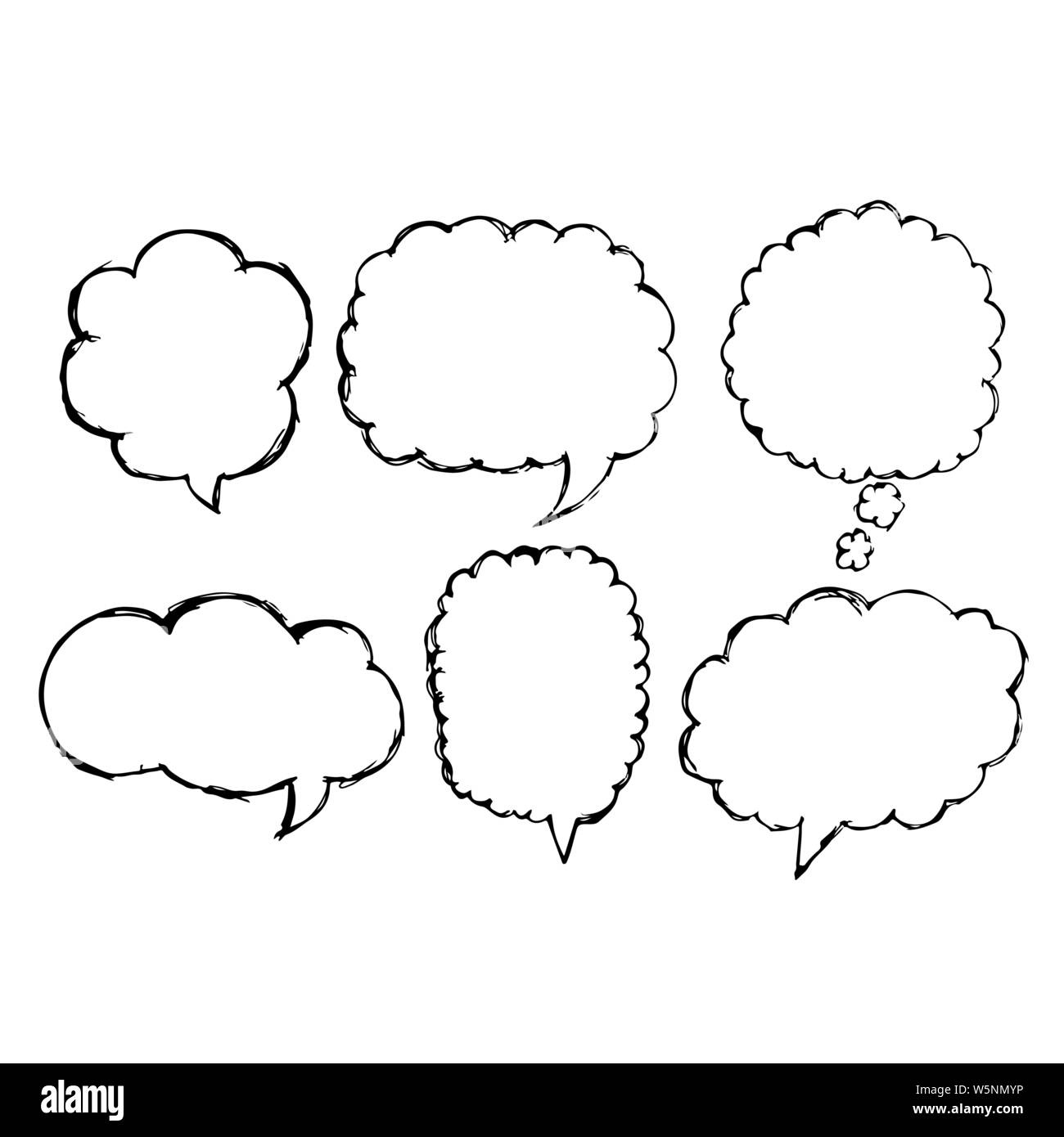 Speech Bubble icon hand drawn Stock Vector Image & Art - Alamy