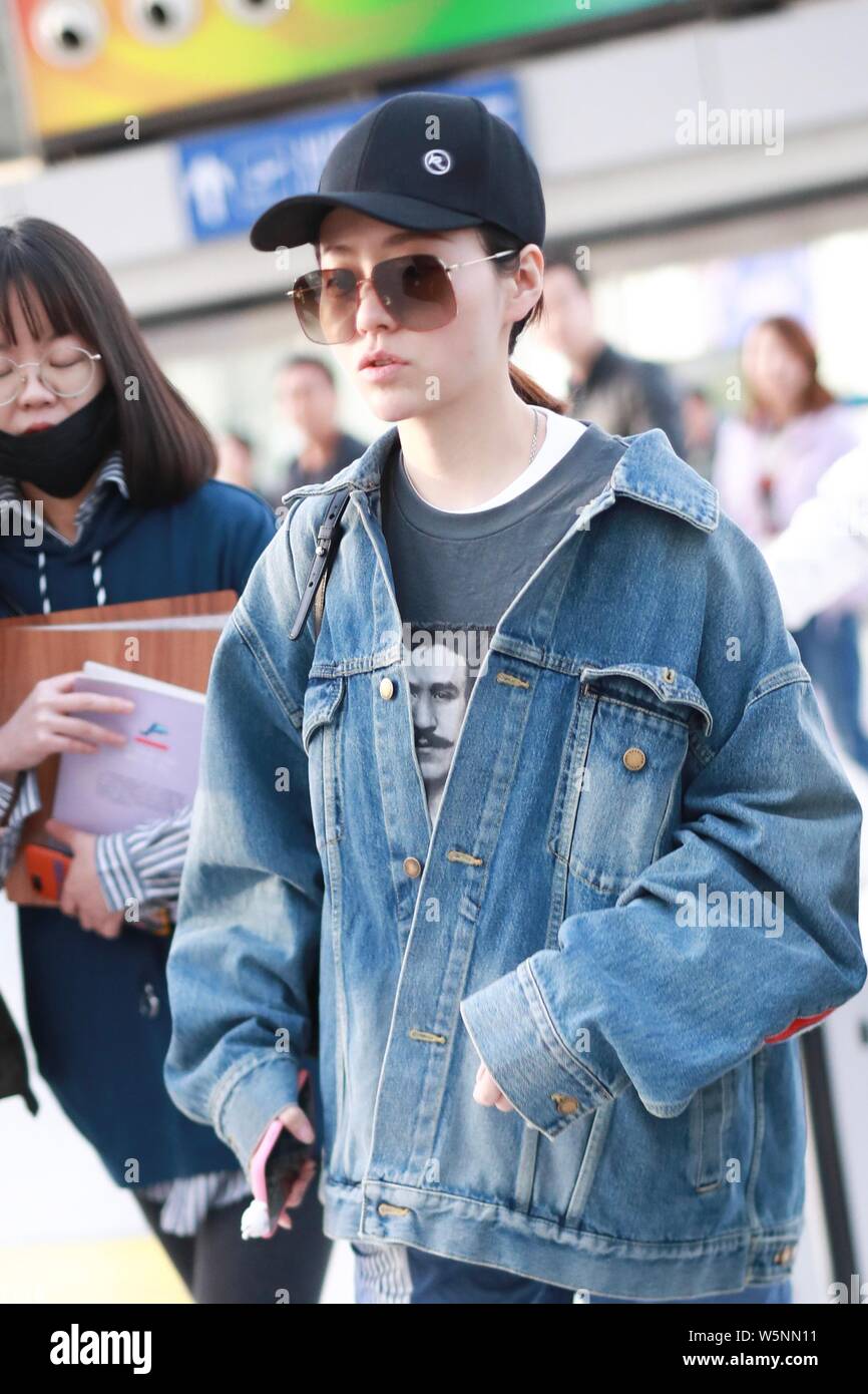 Chinese singer Jane Zhang or Zhang Liangying arrives at the Beijing ...
