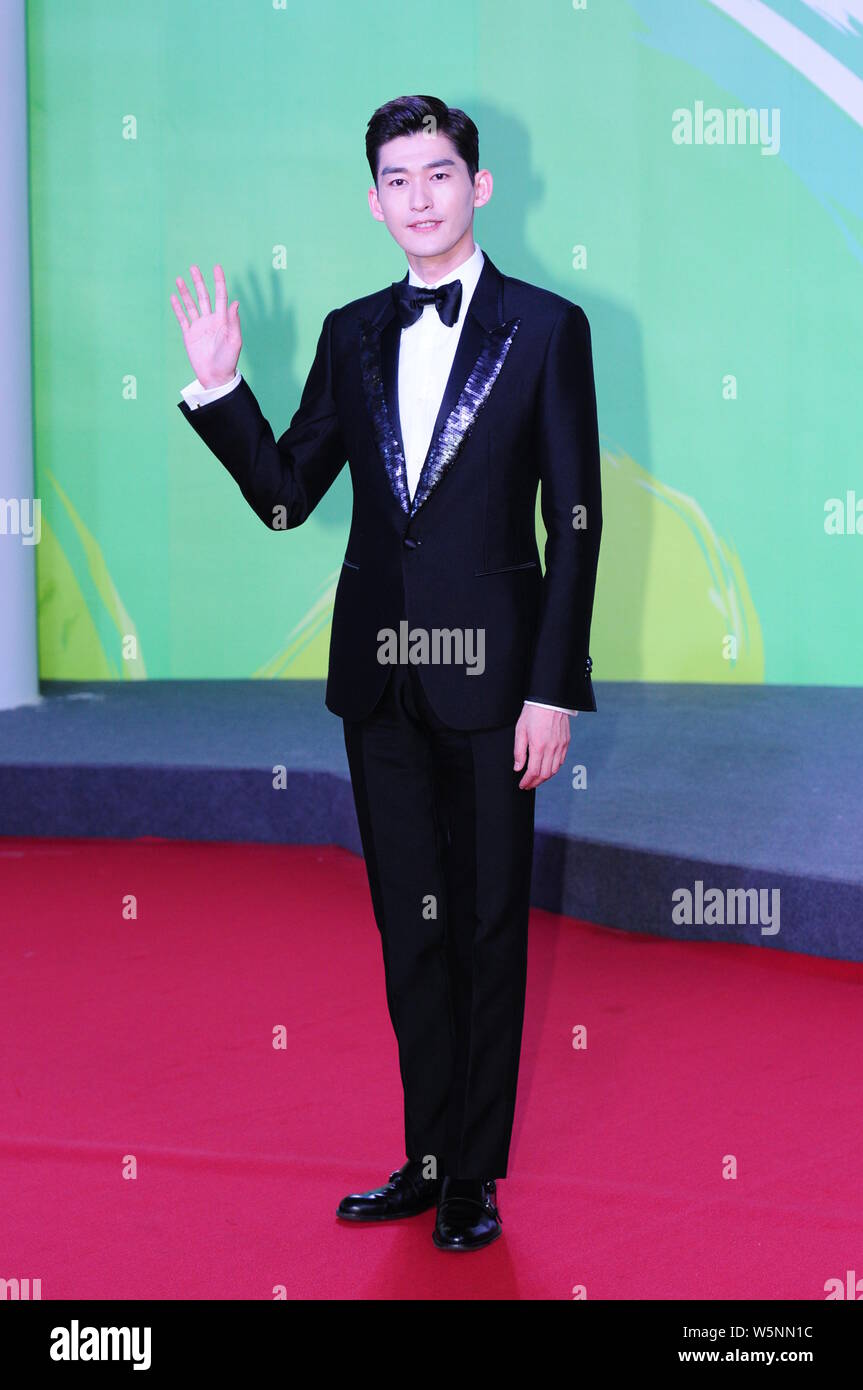 --FILE--Chinese actor Zhang Han arrives on the red carpet for the ...