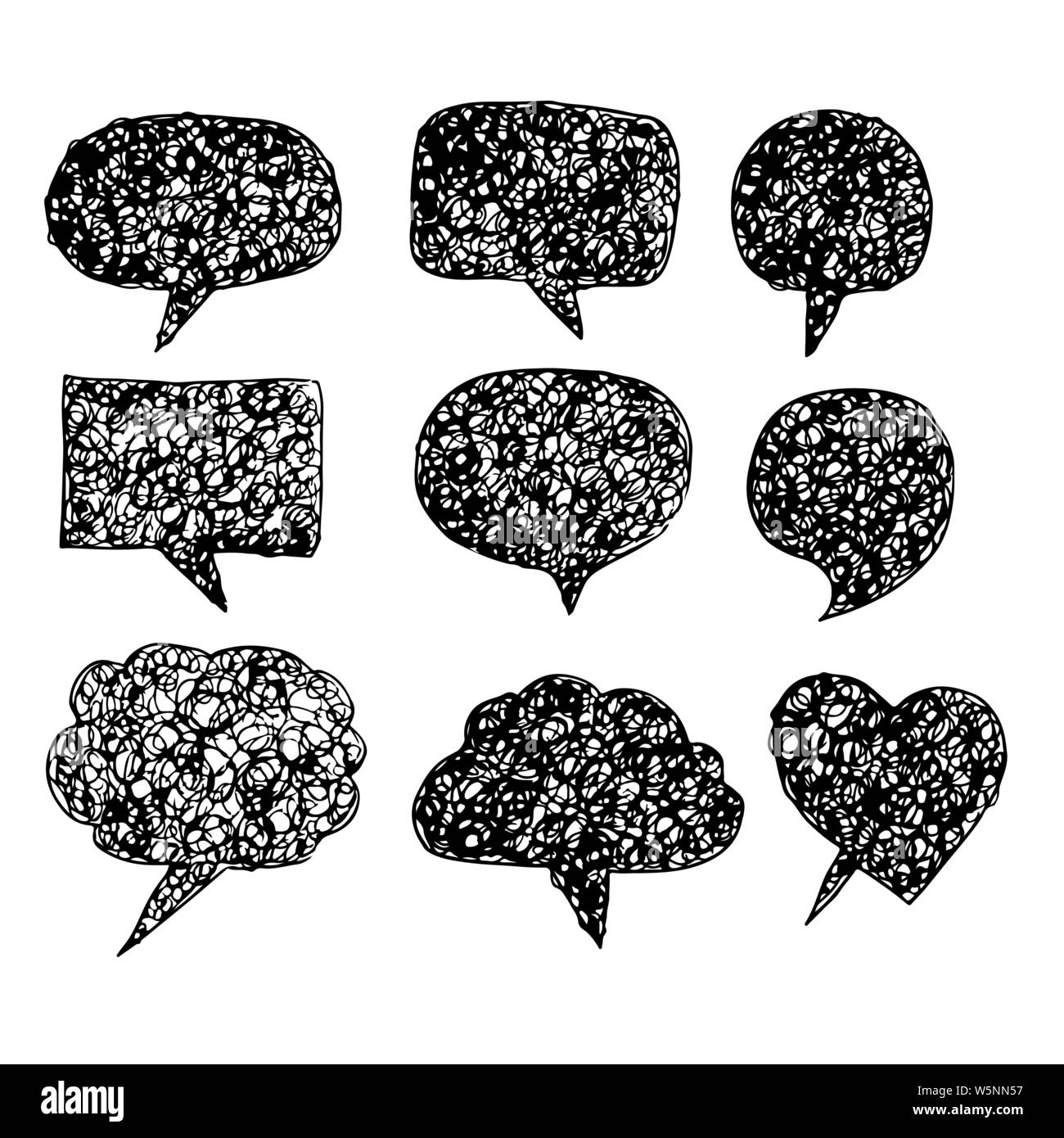 Speech Bubble icon hand drawn Stock Vector Image & Art - Alamy