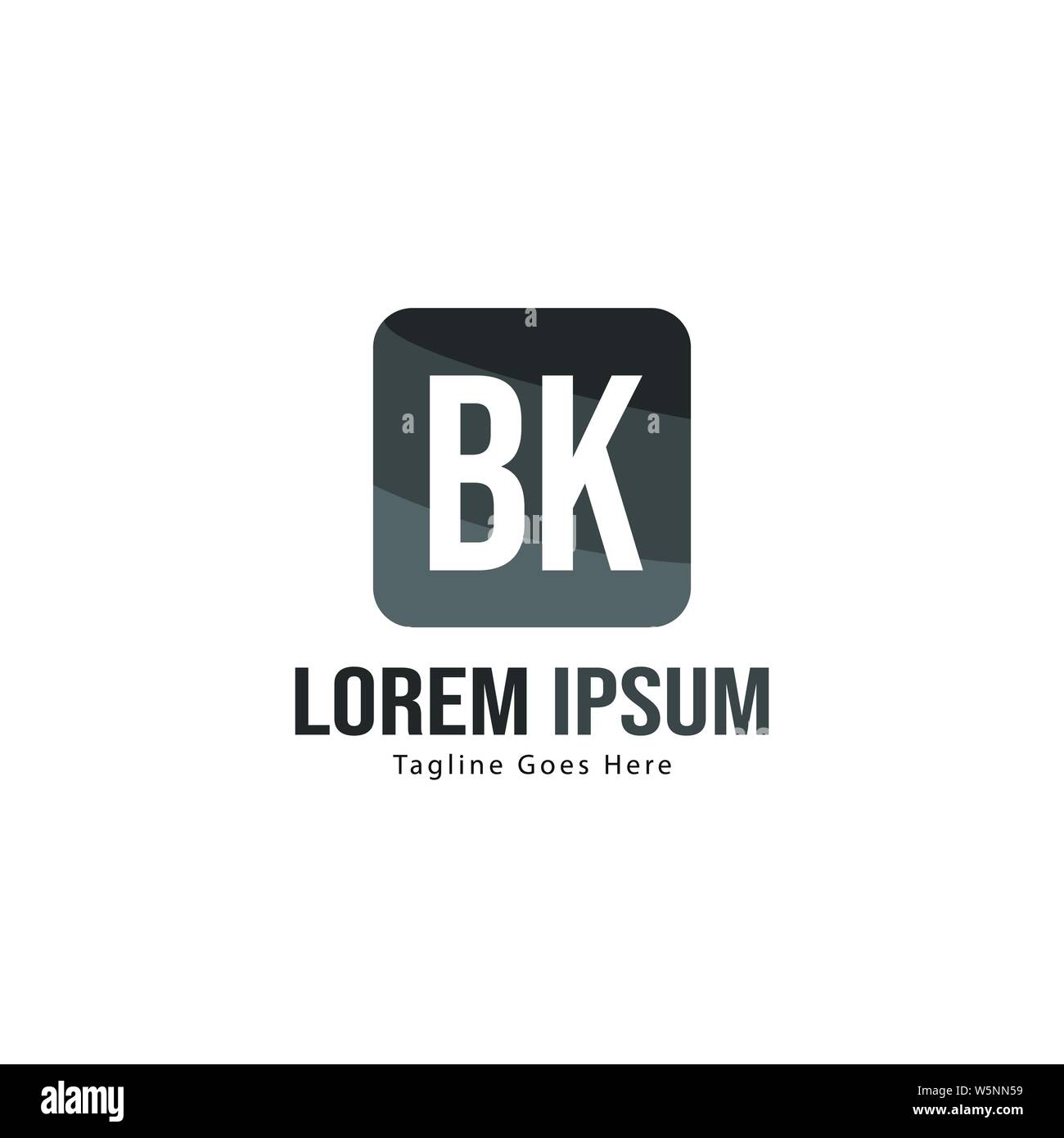 BK Letter Logo Design. Creative Modern BK Letters Icon Illustration ...