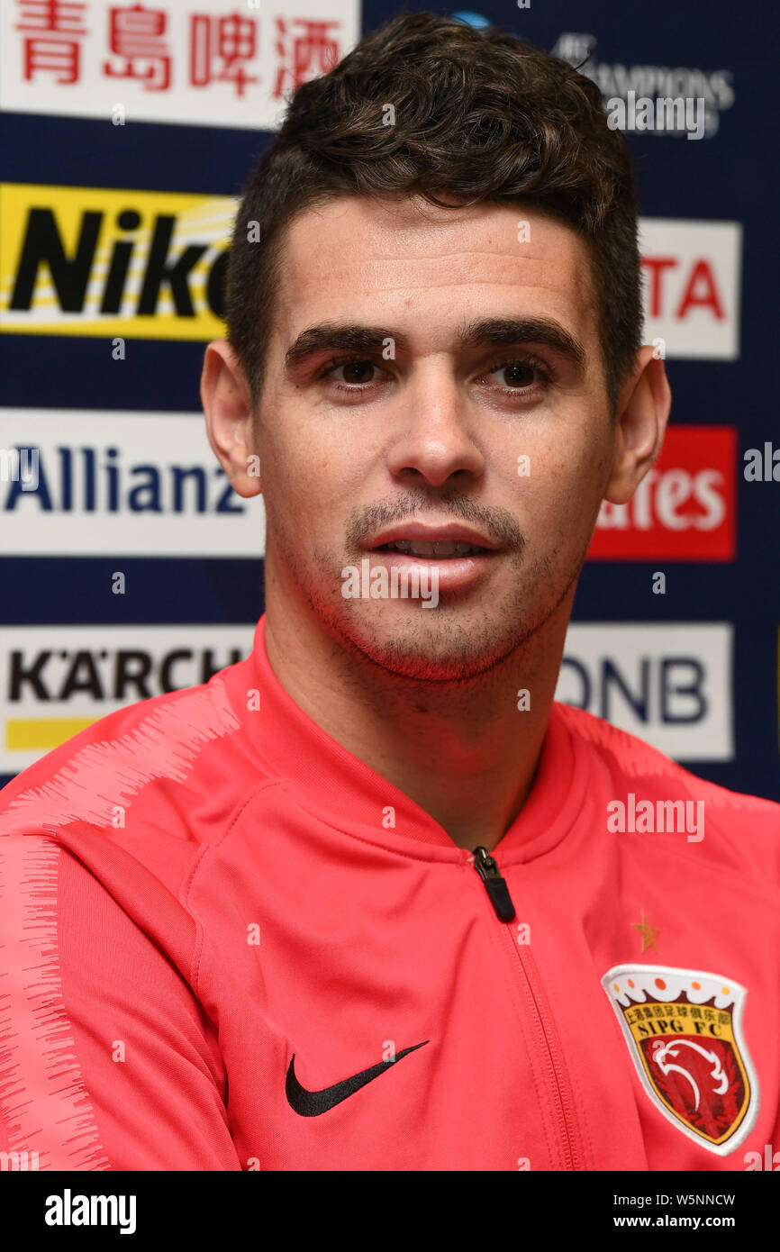 Brazilian football player Oscar dos Santos Emboaba Junior, better known ...