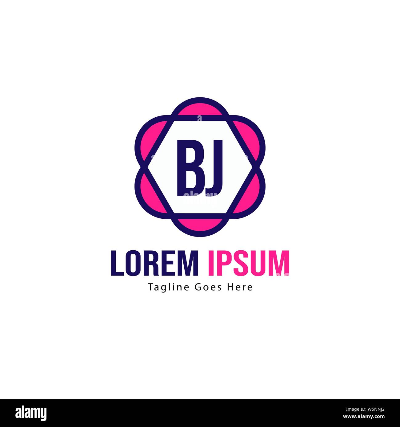 BJ Letter Logo Design. Creative Modern BJ Letters Icon Illustration design Stock Vector Image ...