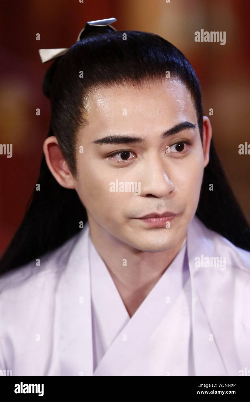 --FILE--Taiwanese actor Vic Chou is interviewed on set of the TV series ...