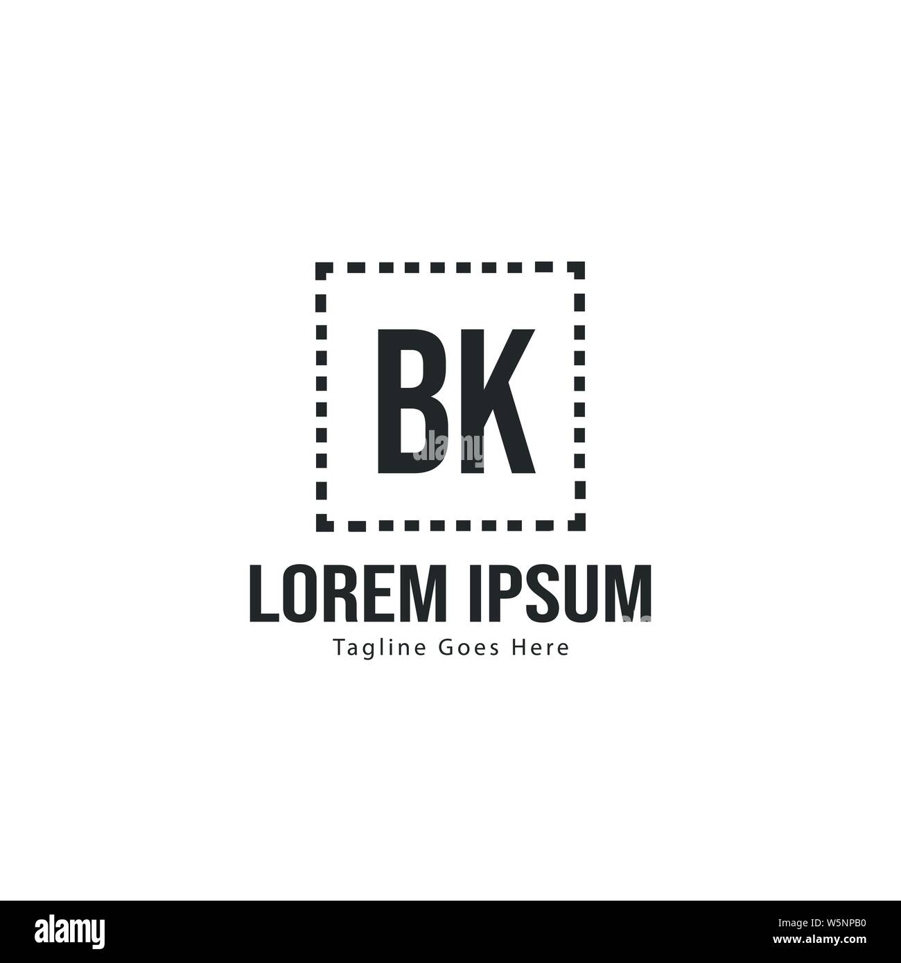 BK Letter Logo Design. Creative Modern BK Letters Icon Illustration ...