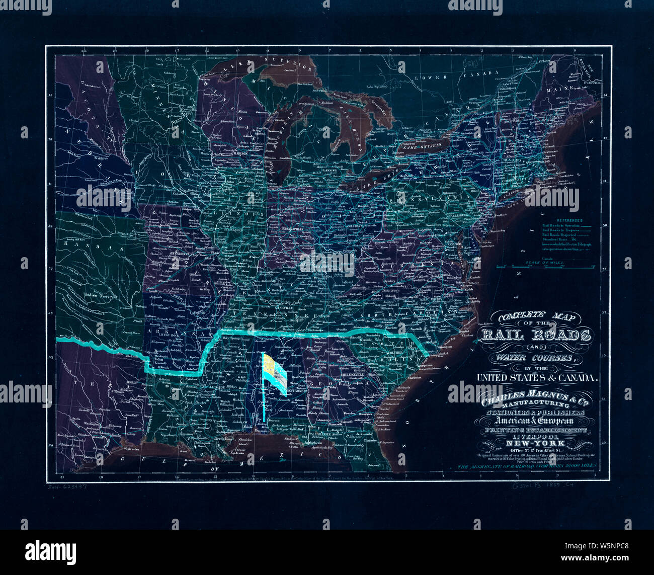 Civil War Maps 0323 Complete map of the rail roads and water courses in ...