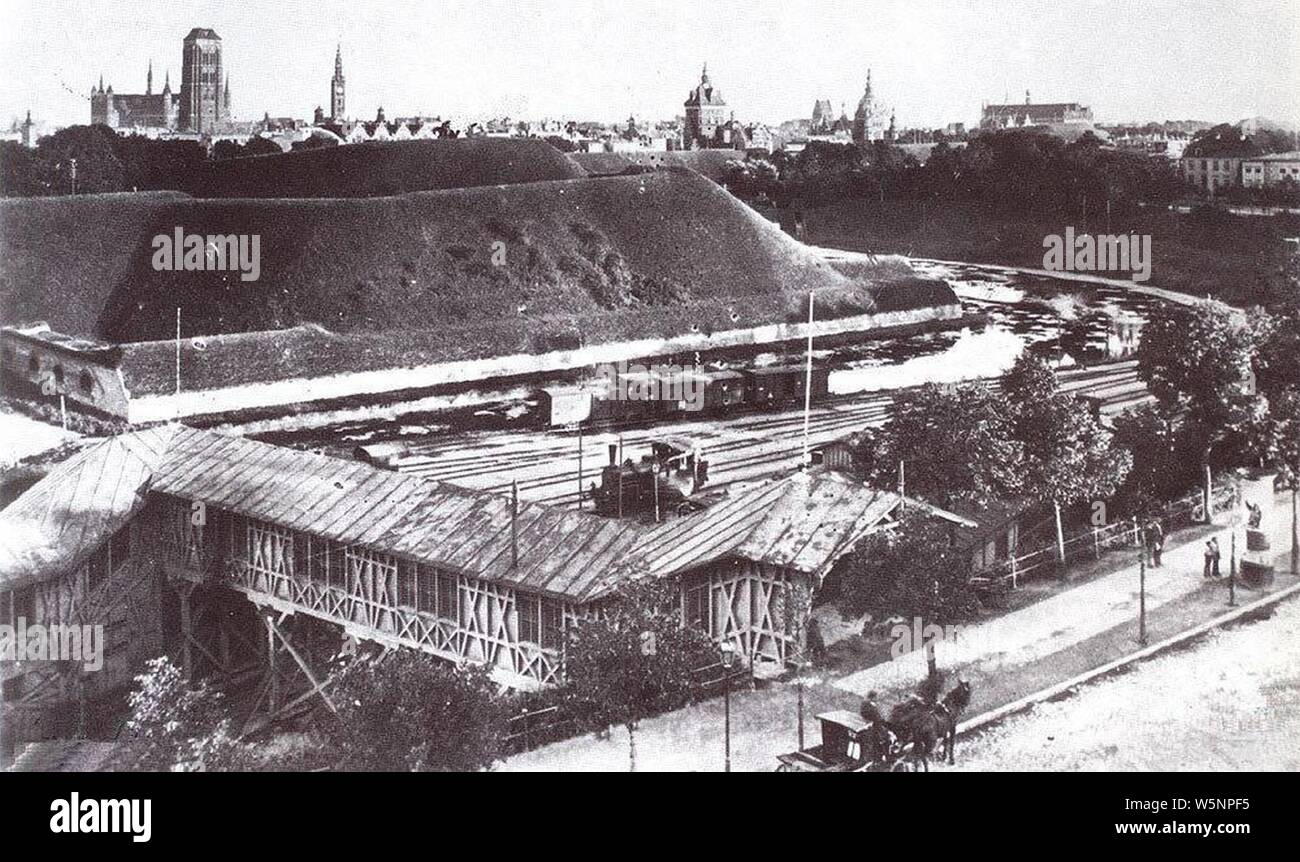 Danzig Pommerscher Bahnhof 1890 Stock Photo - Alamy