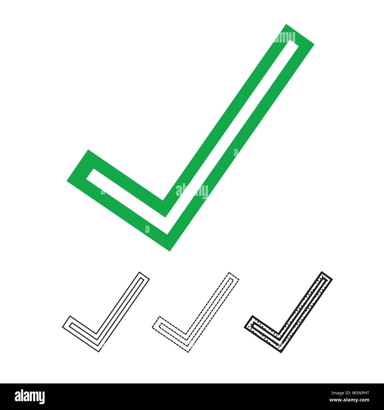 Check mark icon vector Stock Vector Image & Art - Alamy