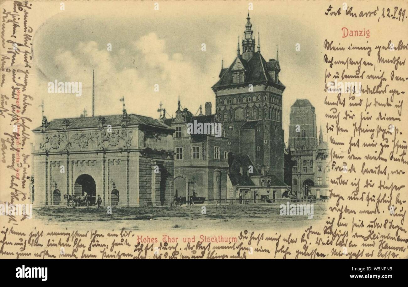 Danzig, Westpreußen - Hohes Tor und Stockturm Stock Photo - Alamy