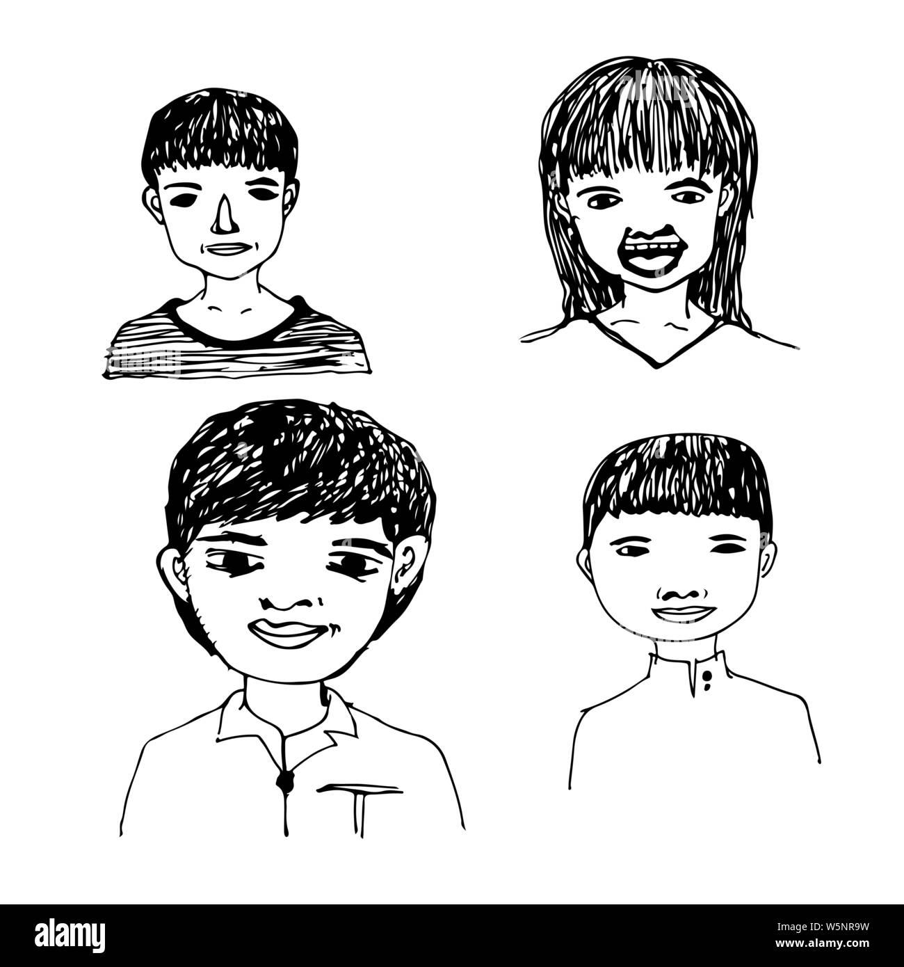 People face hand draw Stock Vector Image & Art - Alamy