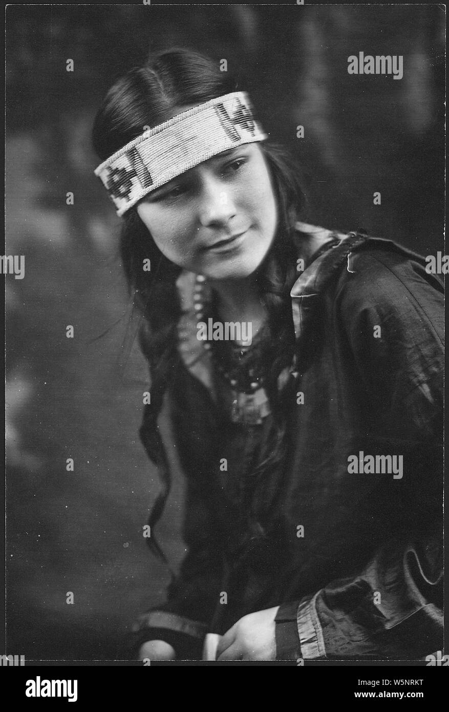 Indian girls in traditional dress; Scope and content: Two closeups, one ...