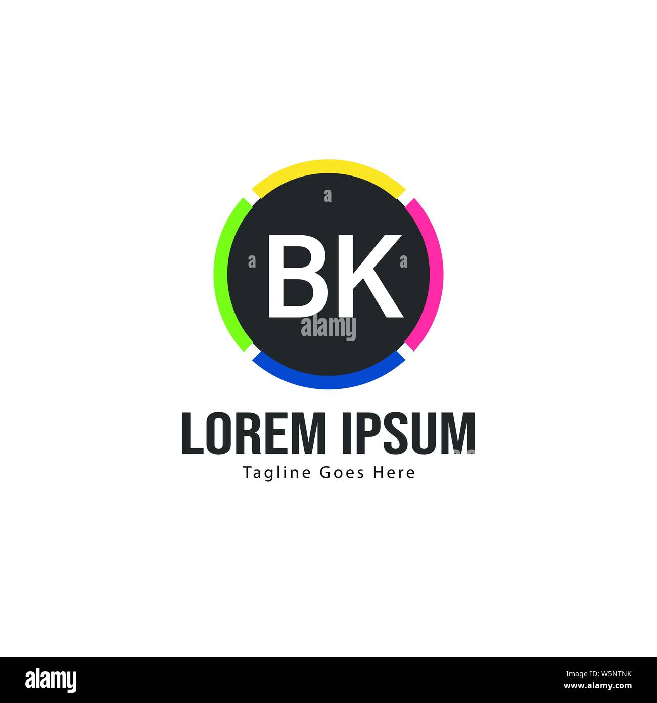BK Letter Logo Design. Creative Modern BK Letters Icon Illustration ...