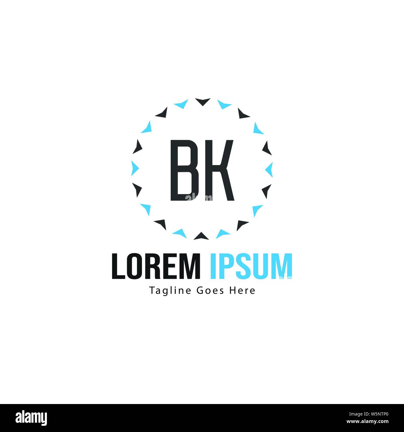 BK Letter Logo Design. Creative Modern BK Letters Icon Illustration ...
