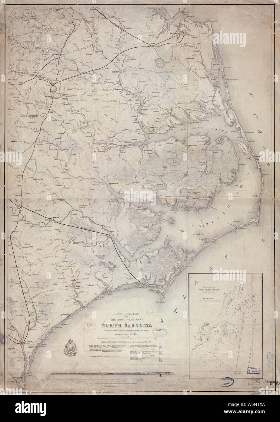 Civil War Maps 0353 Eastern portion of the Military Department of North ...
