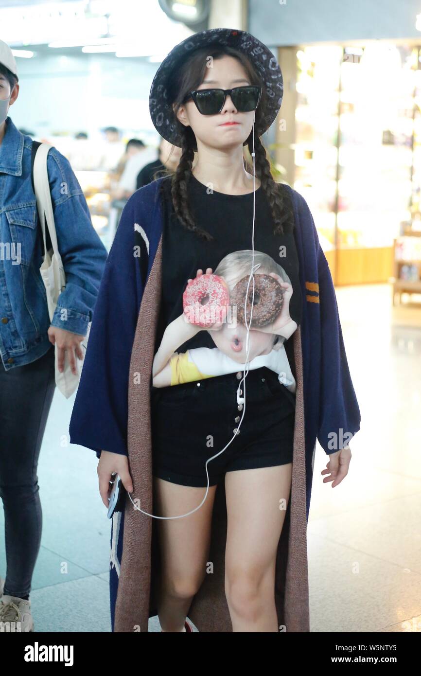 Chinese singer and actress Estelle Chen Yihan arrives at the Beijing ...