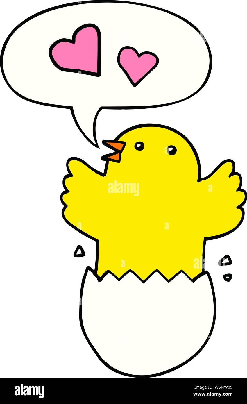 Cartoon Illustration Baby Chick Hatching Cut Out Stock Images ...
