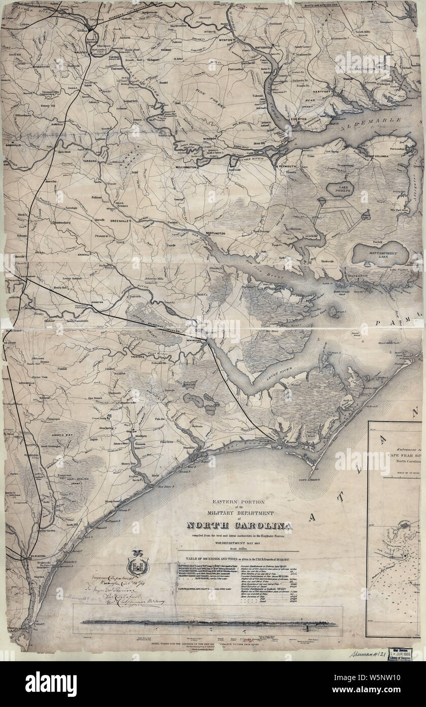 Civil War Maps 0354 Eastern portion of the Military Department of North ...