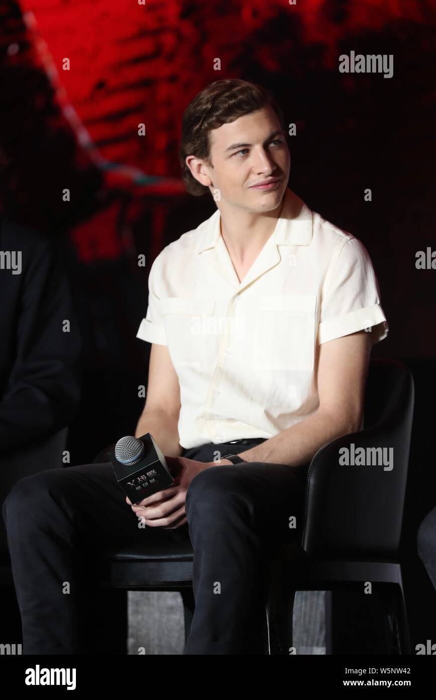 American actor Tye Sheridan attends a press conference for new movie ...