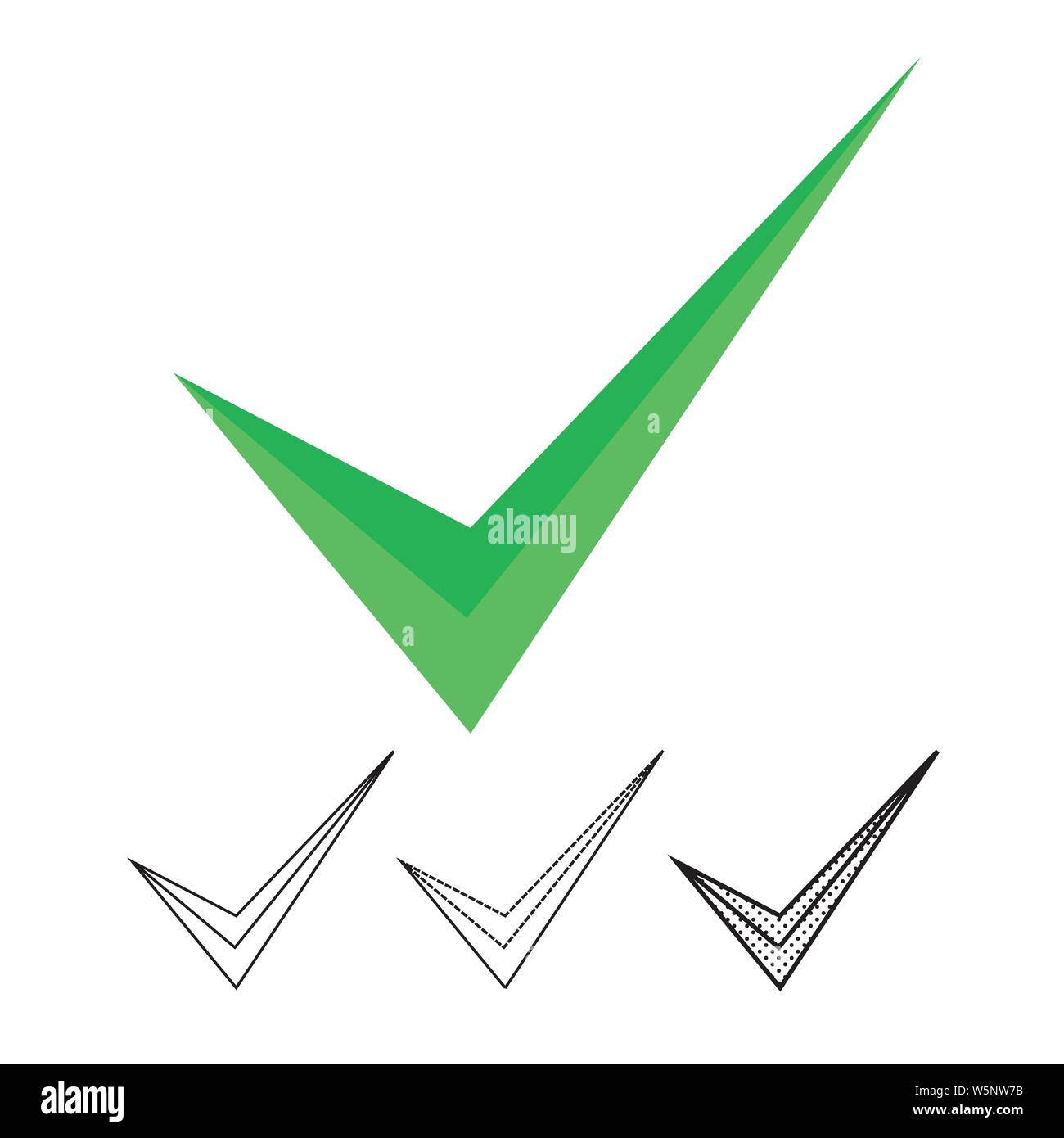 Check mark icon vector Stock Vector Image & Art - Alamy