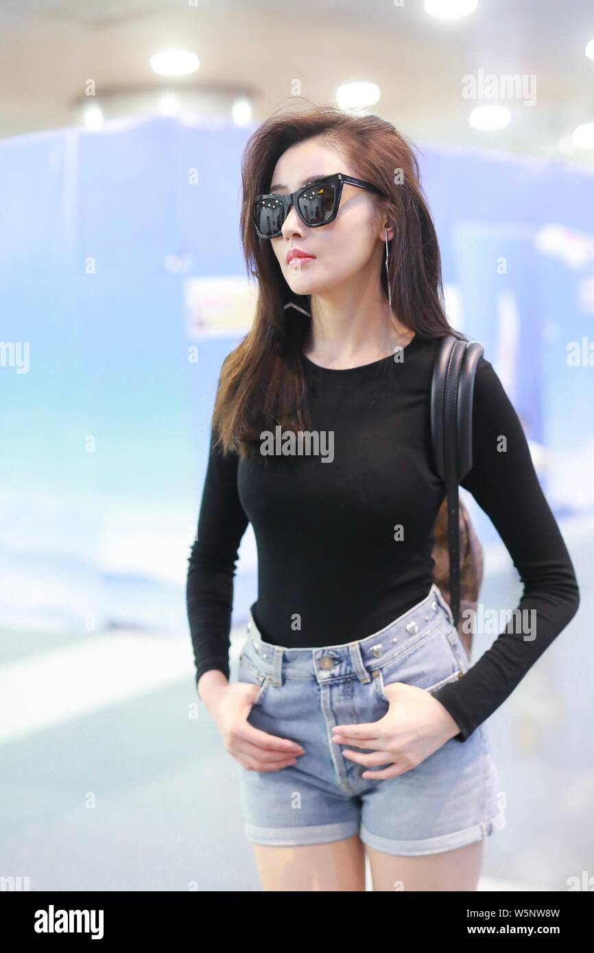 Chinese actress Crystal Zhang or Zhang Tian'ai arrives at the Beijing ...
