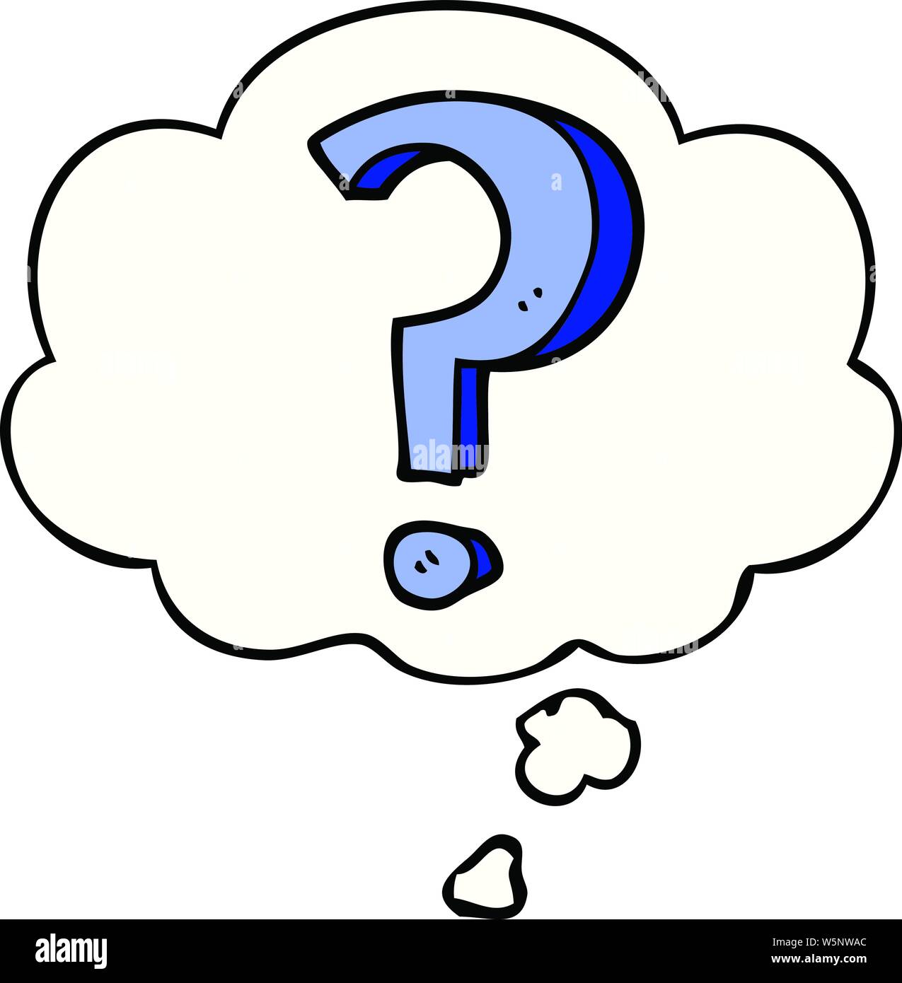 cartoon question mark with thought bubble Stock Vector Image & Art - Alamy