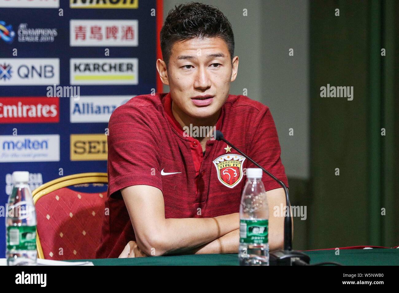 Yu Hai of China's Shanghai SIPG F.C. attends a press conference before ...