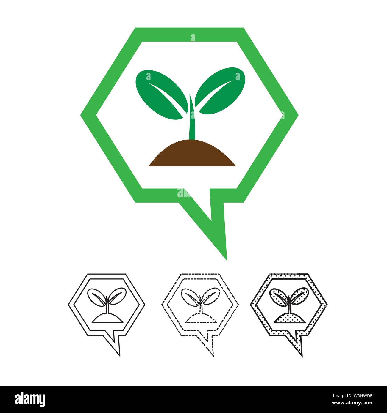 Plant tree icon vector Stock Vector Image & Art - Alamy