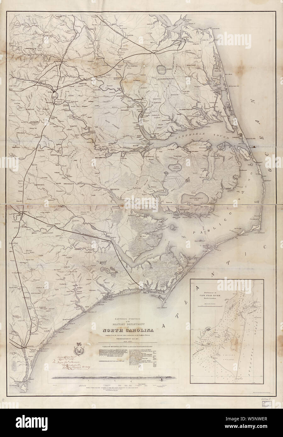 Civil War Maps 0354 Eastern portion of the Military Department of North ...